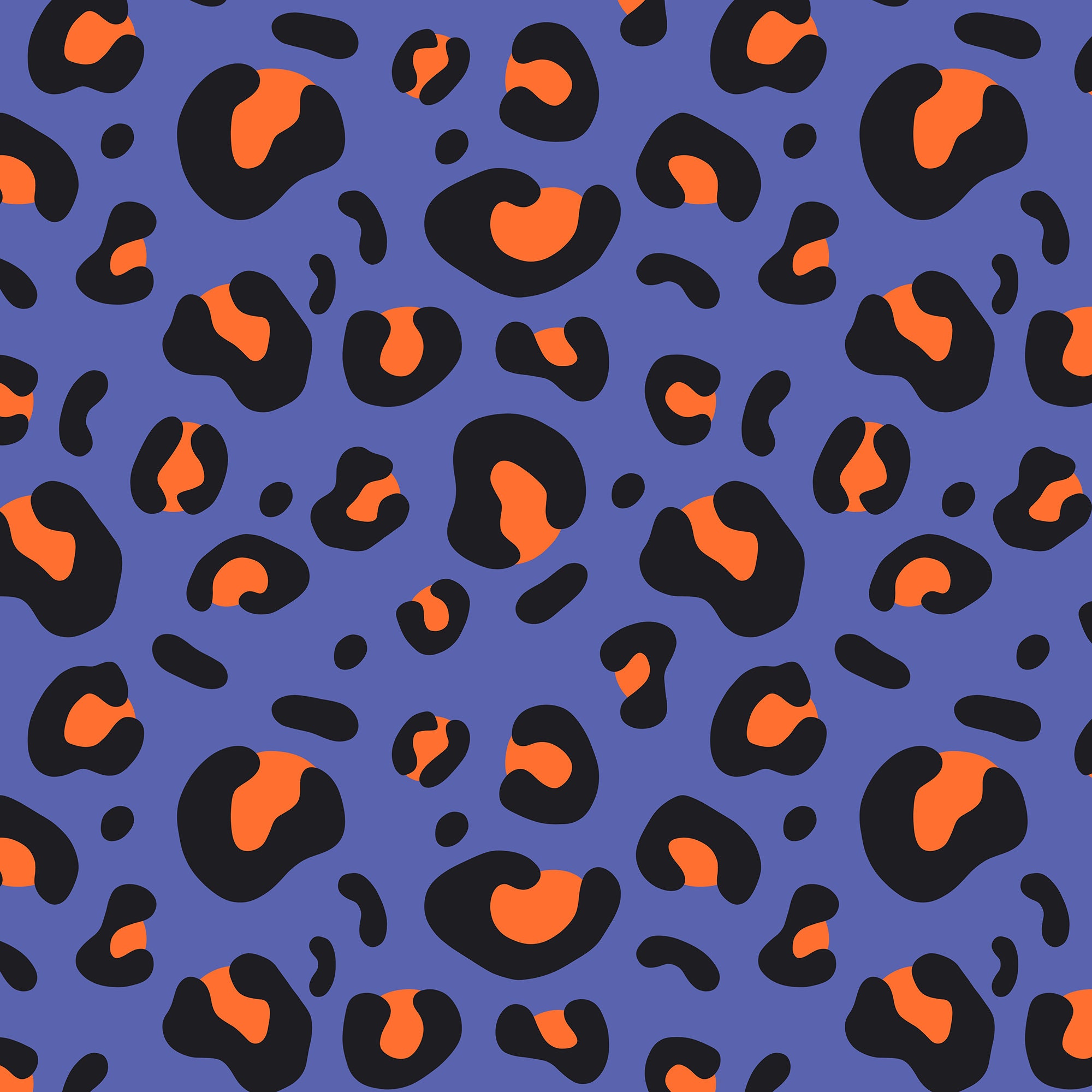 Set of 2 Leopard Print, Seamless Pattern, Digital Pattern, Repeat ...