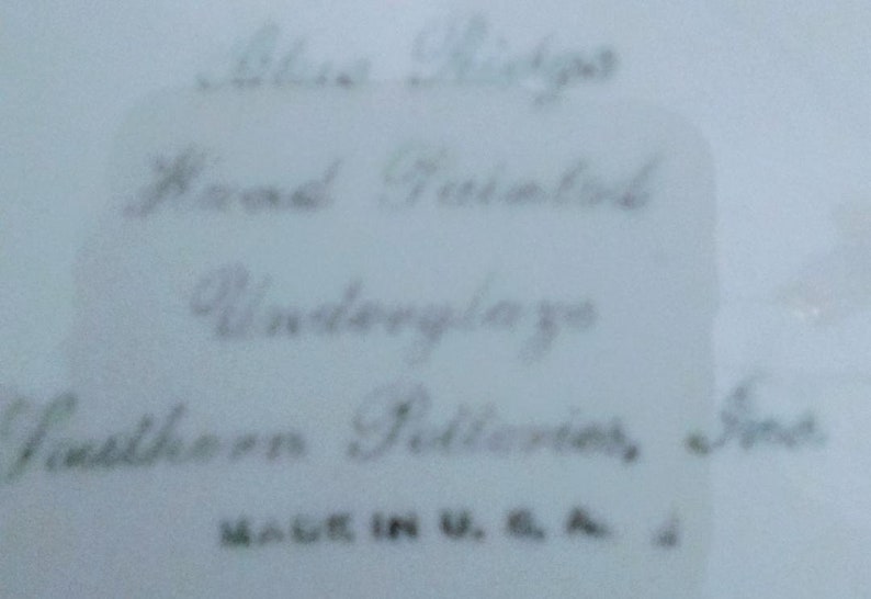 Blue Ridge by Southern Potteries - Etsy