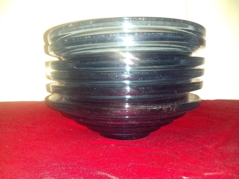 Blenko Vintage Stepped Glass Bowls - Etsy