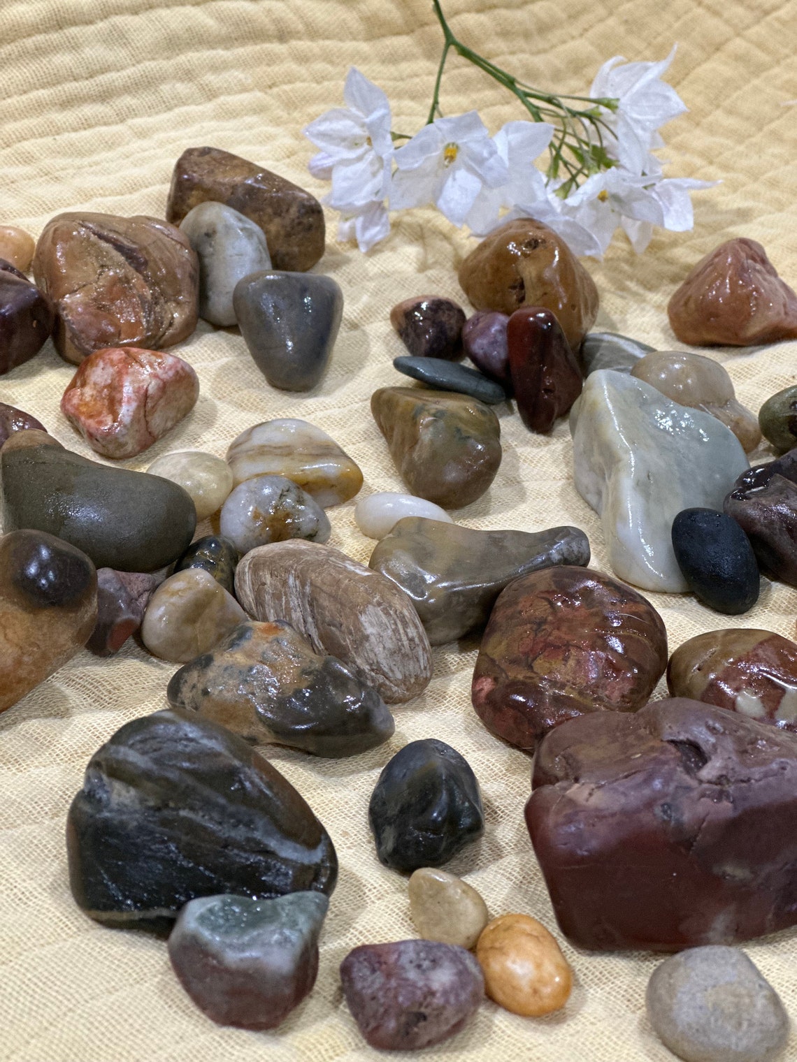 Raw Ocean Tumbled Rocks – 500g Beach Combed Australian Pebbles, Sea ...