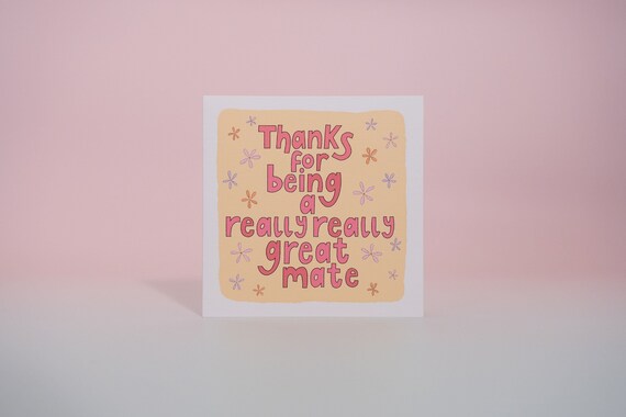 Thank You Cards Really Great Mate Greeting Card Thank you | Thanks Good ...