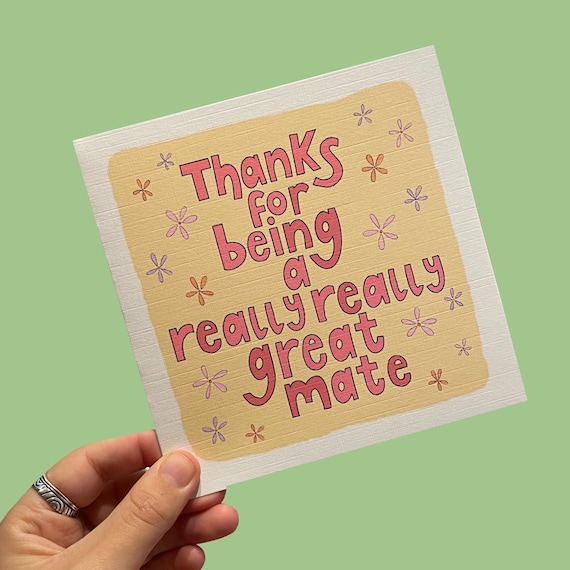 Thank You Cards Really Great Mate Greeting Card Thank you | Thanks Good ...