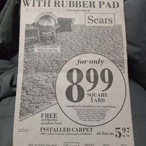 Vintage Sears Advertisement Pieces From the 50's and 60's - Etsy