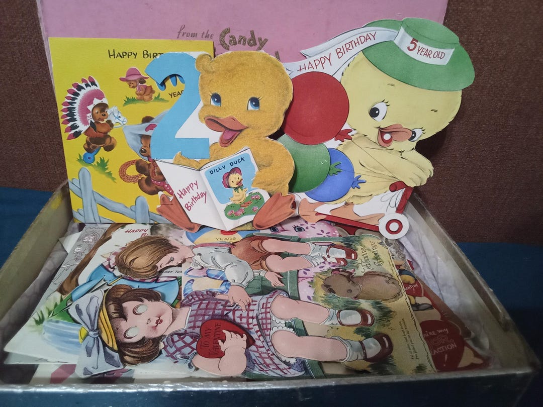 Vintage Candy Box Filled With Vintage Greeting Cards - Etsy