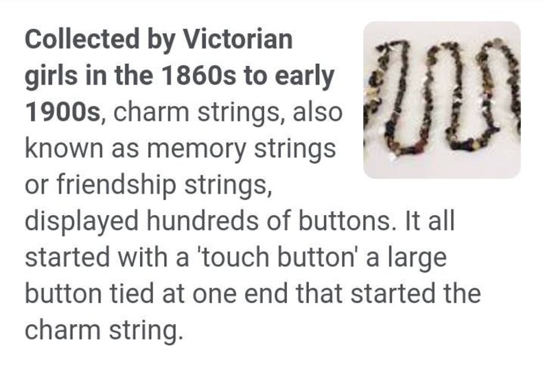 Vintage "mini" Button Charm String - Etsy