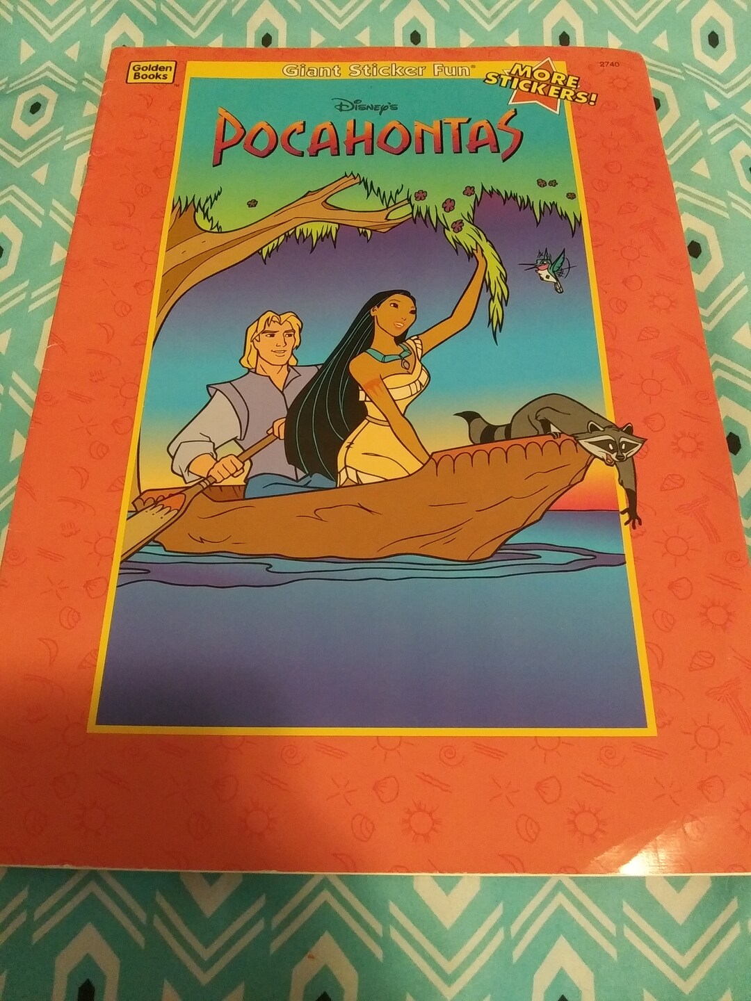 1995 Walt Disney's Pocahontas Giant Sticker Fun by Golden Books - Etsy