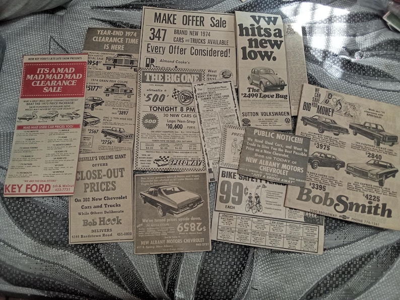 Assorted Lot of Vintage Automobile Advertisement Pieces - Etsy