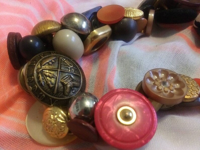 Vintage "mini" Button Charm String - Etsy