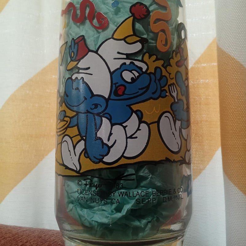 Smurf Drinking Glass - Etsy