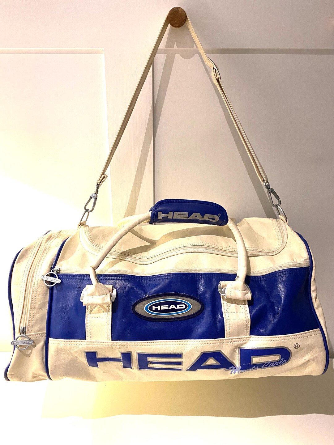 Head Monte Carlo Vintage 1990’s Gym Bag. Finished in Cream With Blue ...