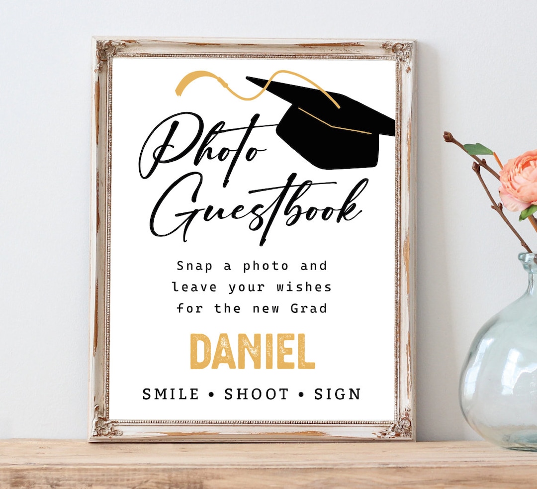Graduation Photo Guest Book Sign: Polaroid Style (printable) - Etsy