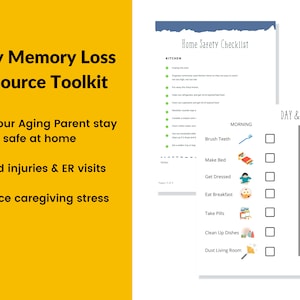 Early Memory Loss Download Bundle: Daily Schedule Checklists, Family ...