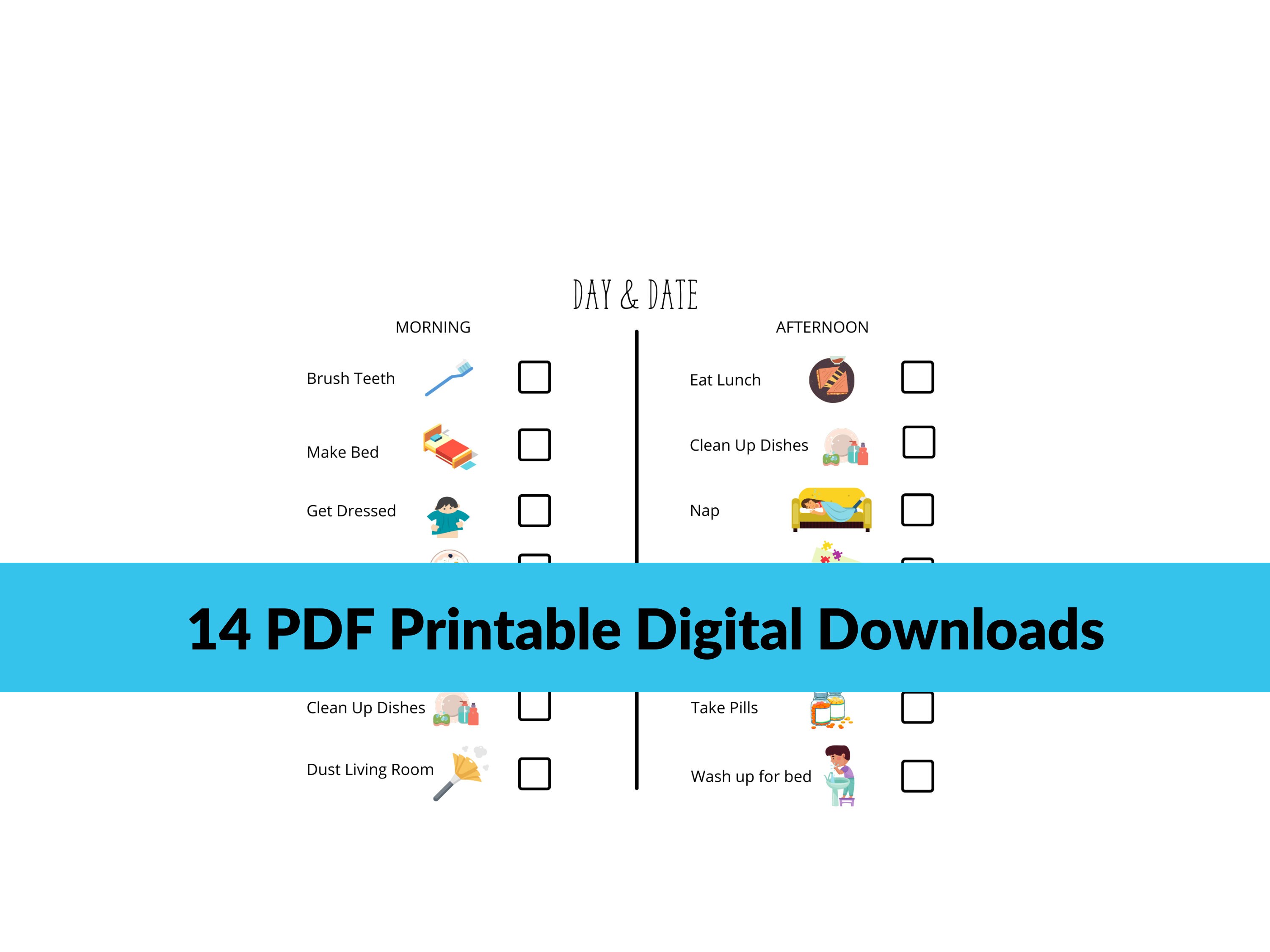 Daily Schedule Checklist for Early Memory Loss - Bundle of Downloads ...