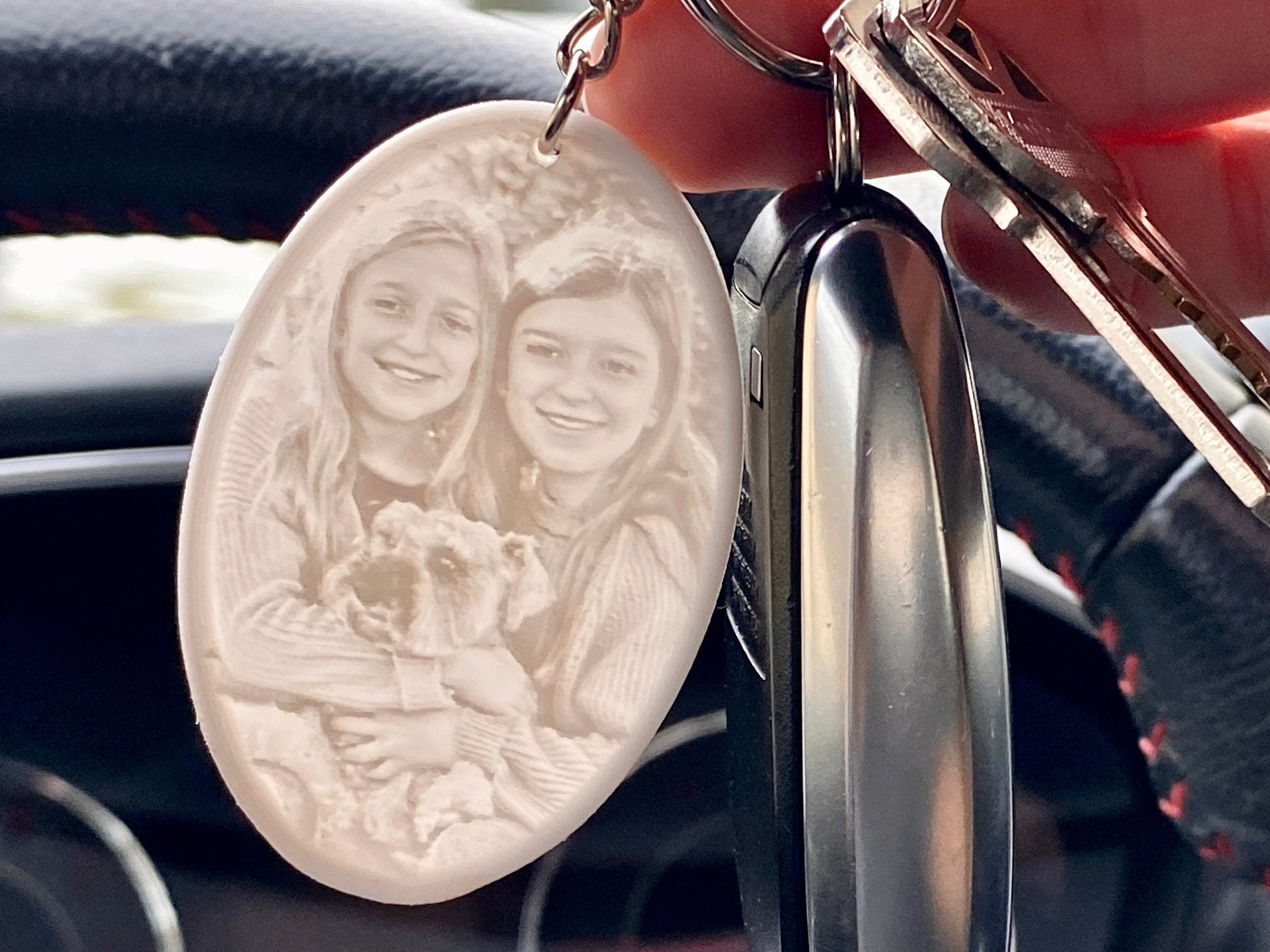 Lithophane Keychain Oval W/custom Personalized Photo - Etsy