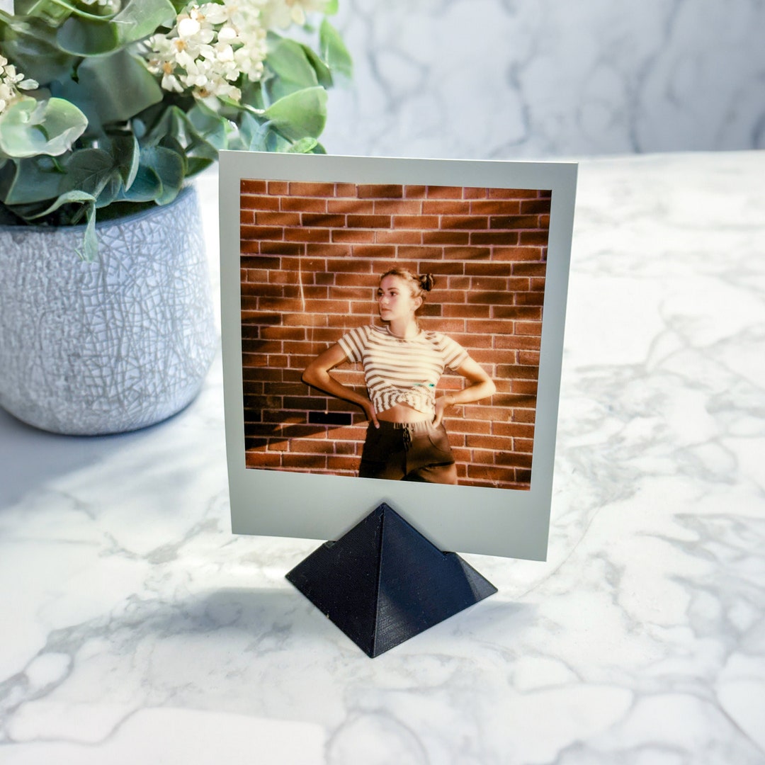 Pyramid Photo Display Stand Set: Polaroid & Print Holder (set of 3) - Etsy