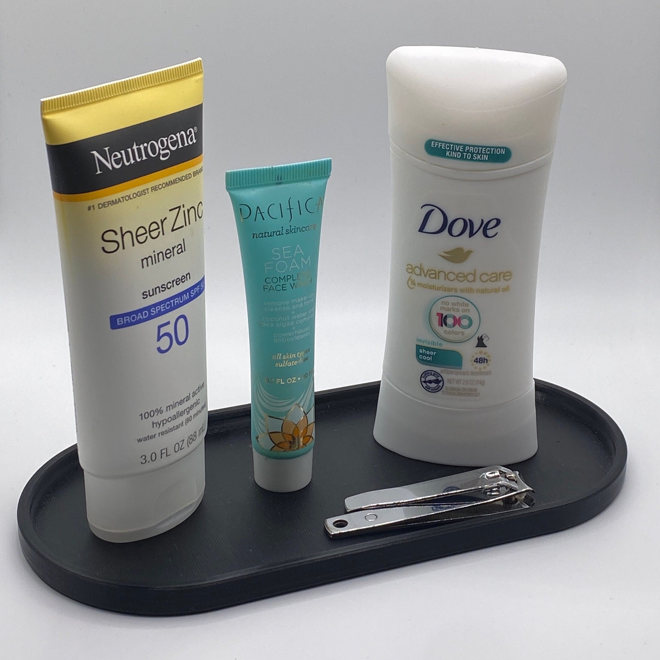 Elegant Black Oval Vanity Tray | Versatile Home Decor Organizer ...