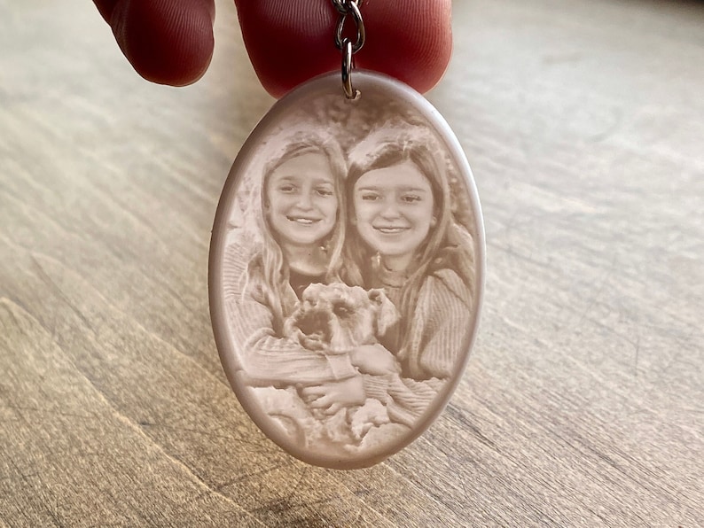 Lithophane Keychain Oval W/custom Personalized Photo - Etsy