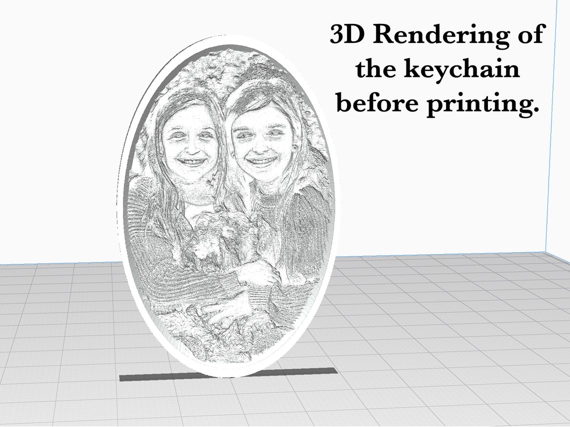 Lithophane Keychain Oval W/custom Personalized Photo - Etsy