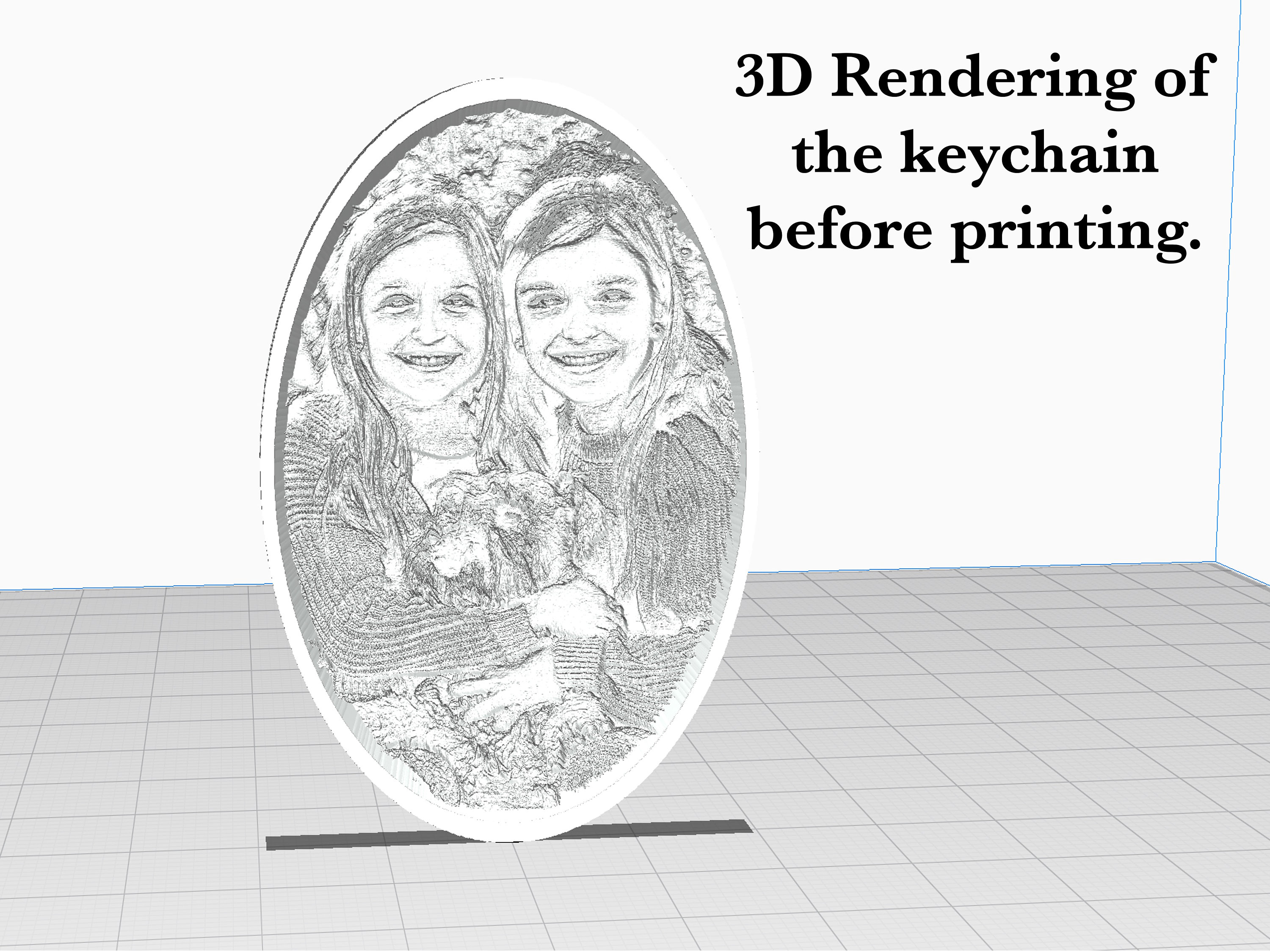 Lithophane Keychain Oval W/custom Personalized Photo - Etsy