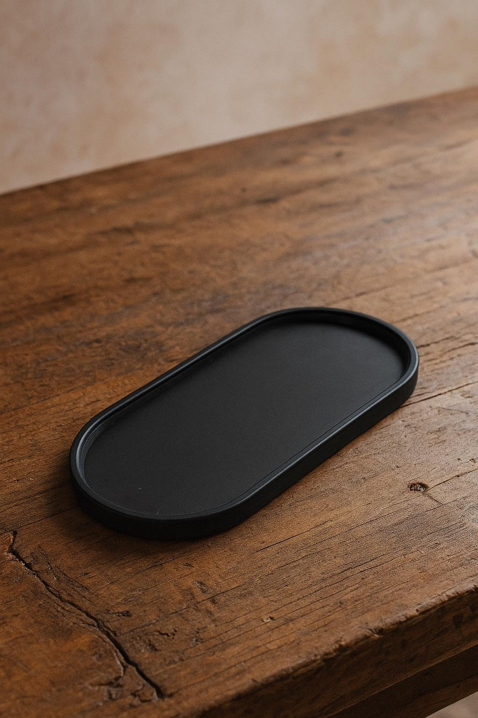 Elegant Black Oval Vanity Tray | Versatile Home Decor Organizer ...