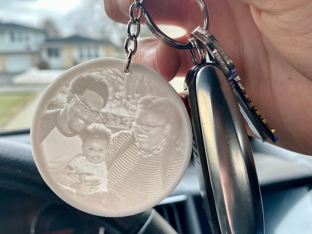 Lithophane Keychain W/custom Personalized Photo - Etsy