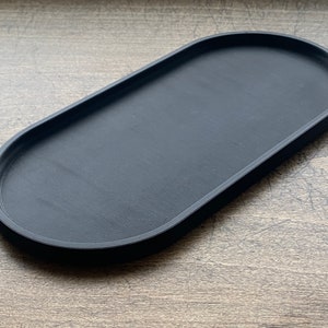 Elegant Black Oval Vanity Tray | Versatile Home Decor Organizer ...