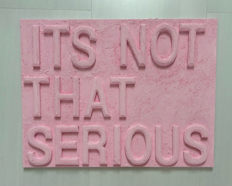 Textured Letter Wall Art Decor its Not That Serious - Etsy