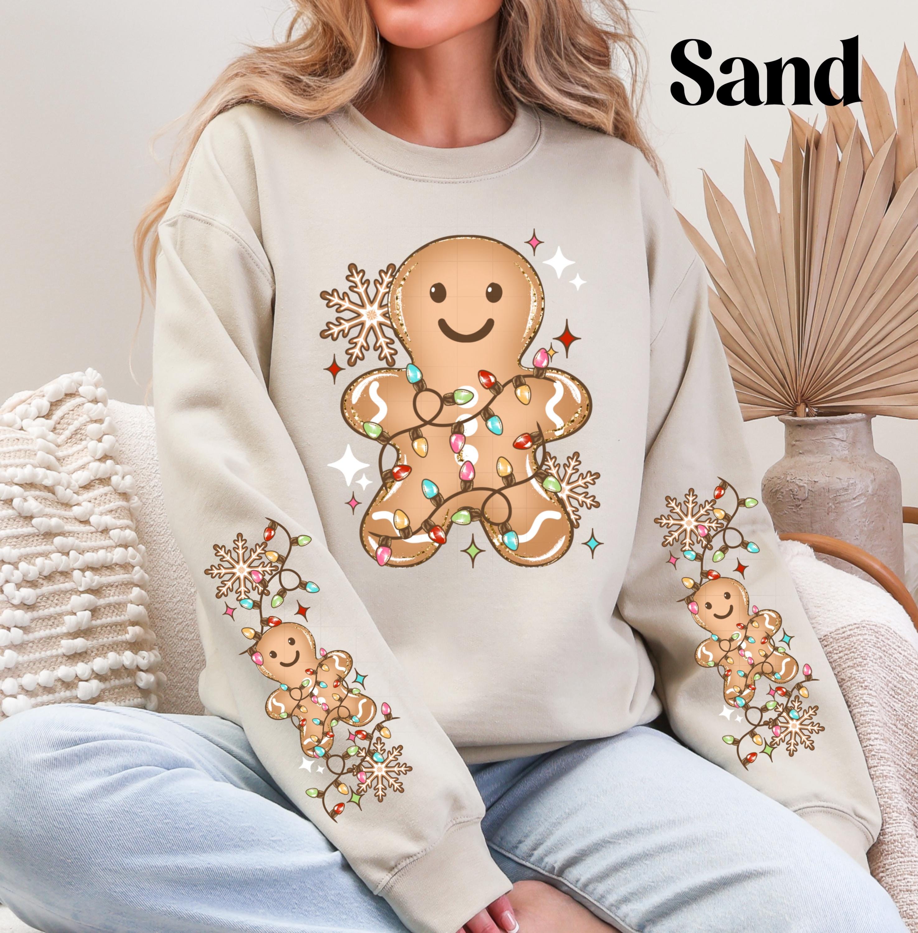 Gingerbread Shirt Christmas Sweatshirt With Matching Sleeves ...