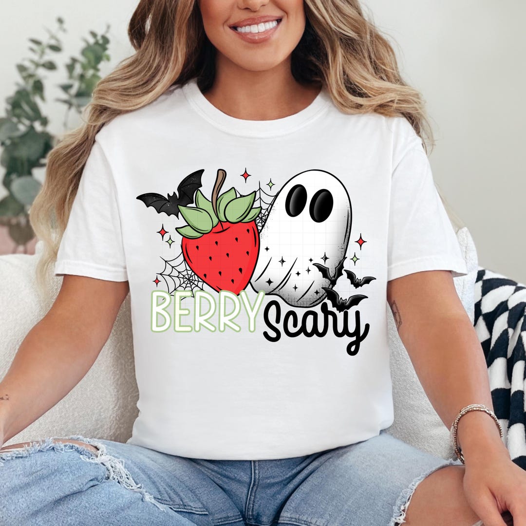 Berry Scary Png Spooky Summer Png Ghost Strawberry Sublimation ...