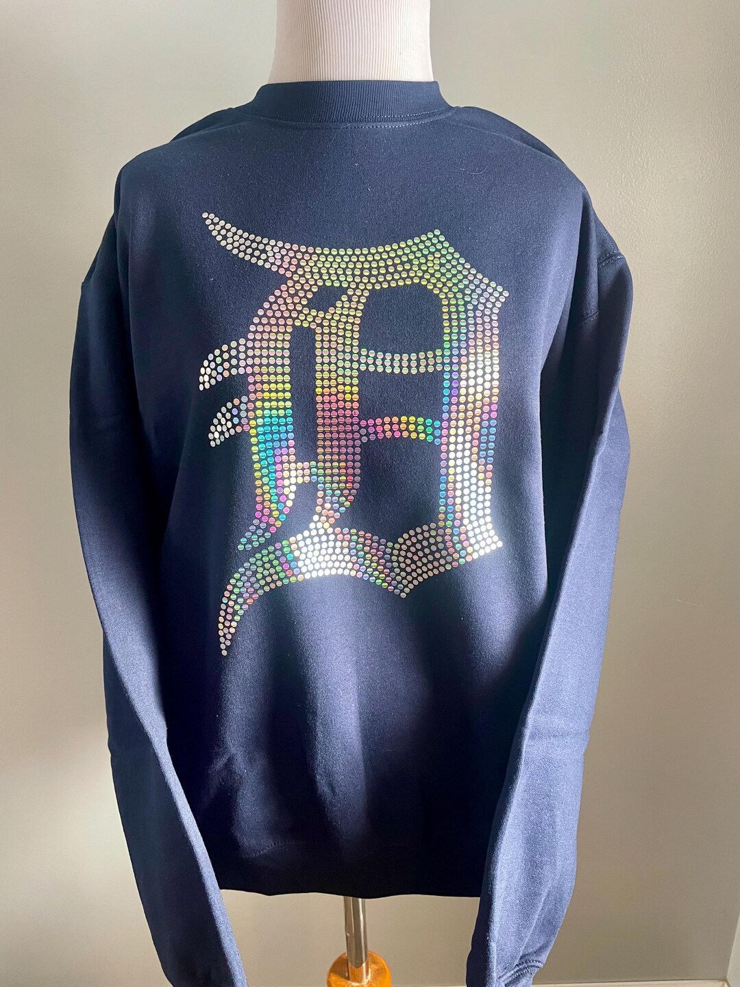 Bling Spangle Old English D Detroit Shirt Bling T-shirt Detroit ...