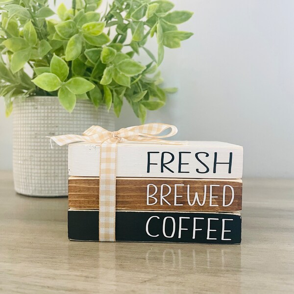 Coffee Mini Book Stack - Etsy