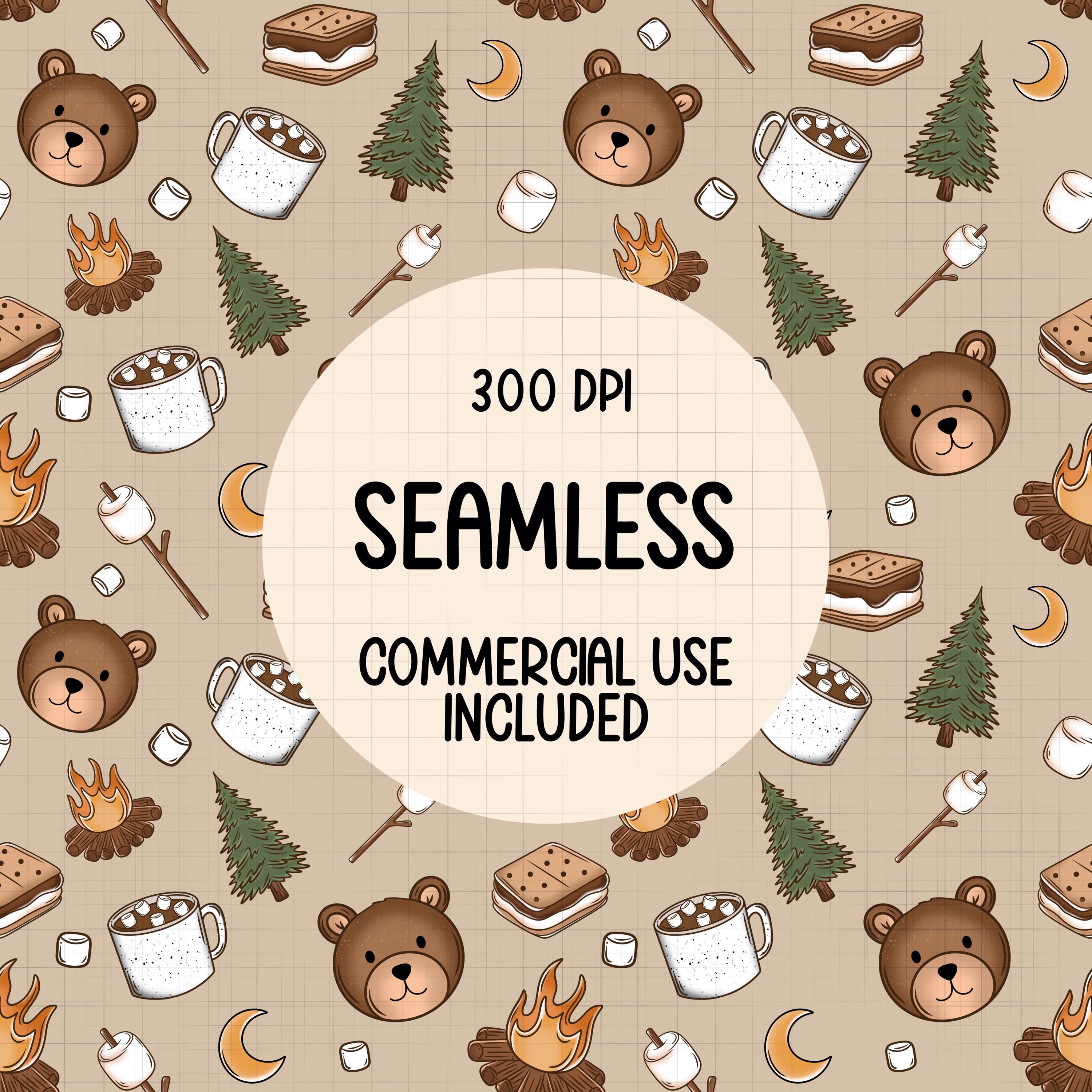 Camping Seamless Pattern Nature Camping Outdoors Seamless File Camping ...