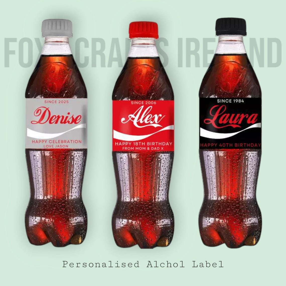 Personalized 2x Cola Bottle Label, Custom Soda Label, Unique Drink ...