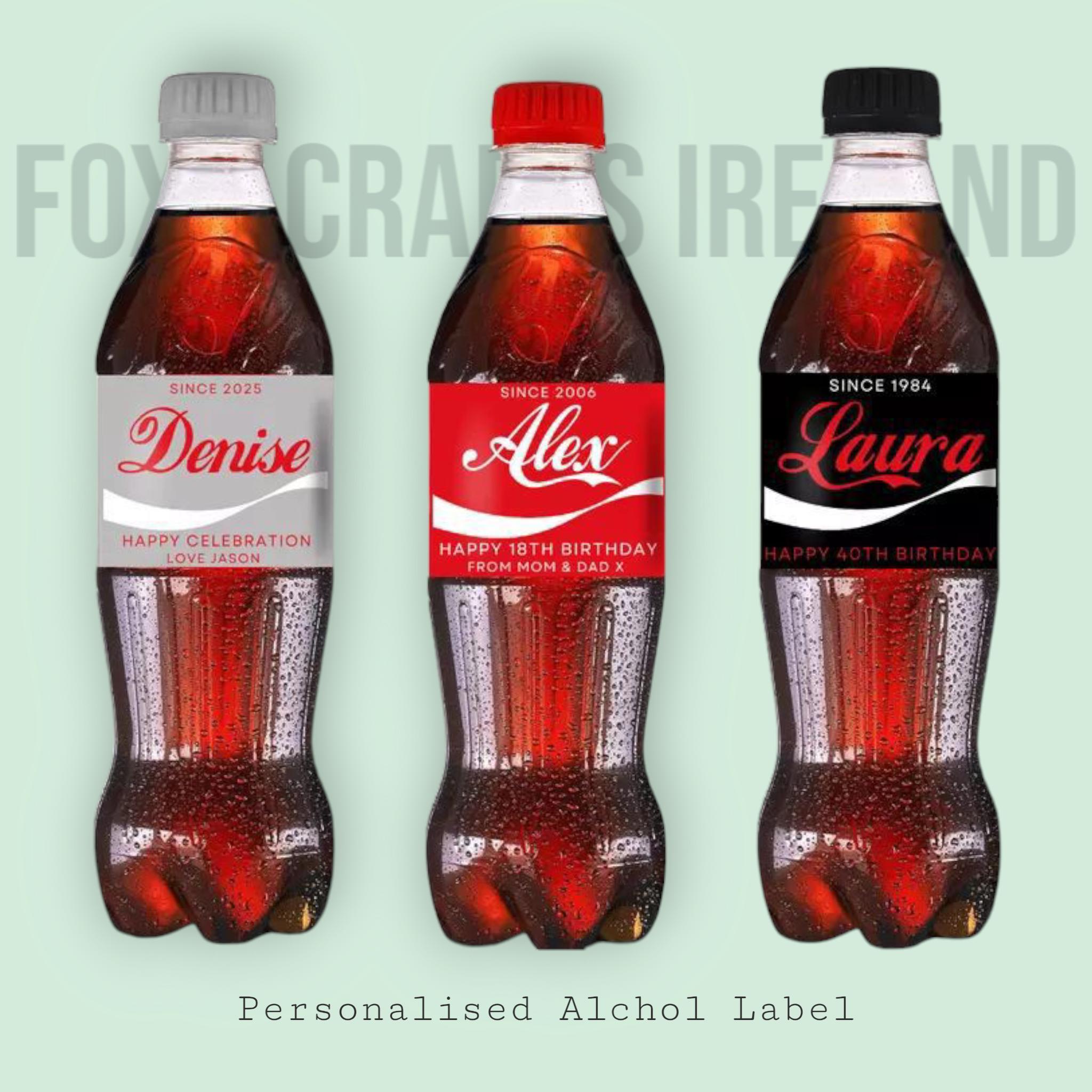 Personalized 2x Cola Bottle Label, Custom Soda Label, Unique Drink ...