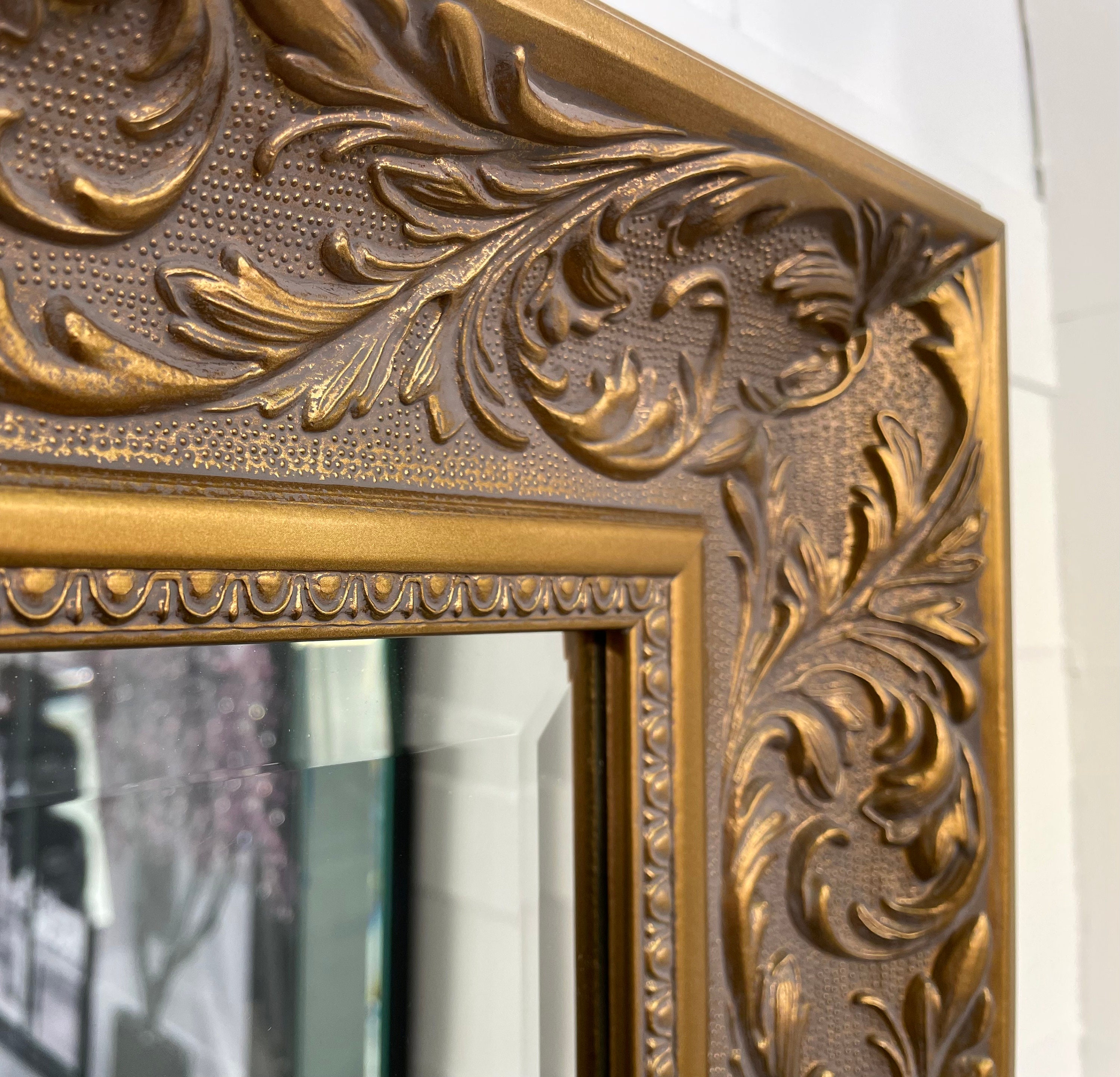 Antique Gold Mirror Decorative Ornate Elegant Framed Verona Beveled ...