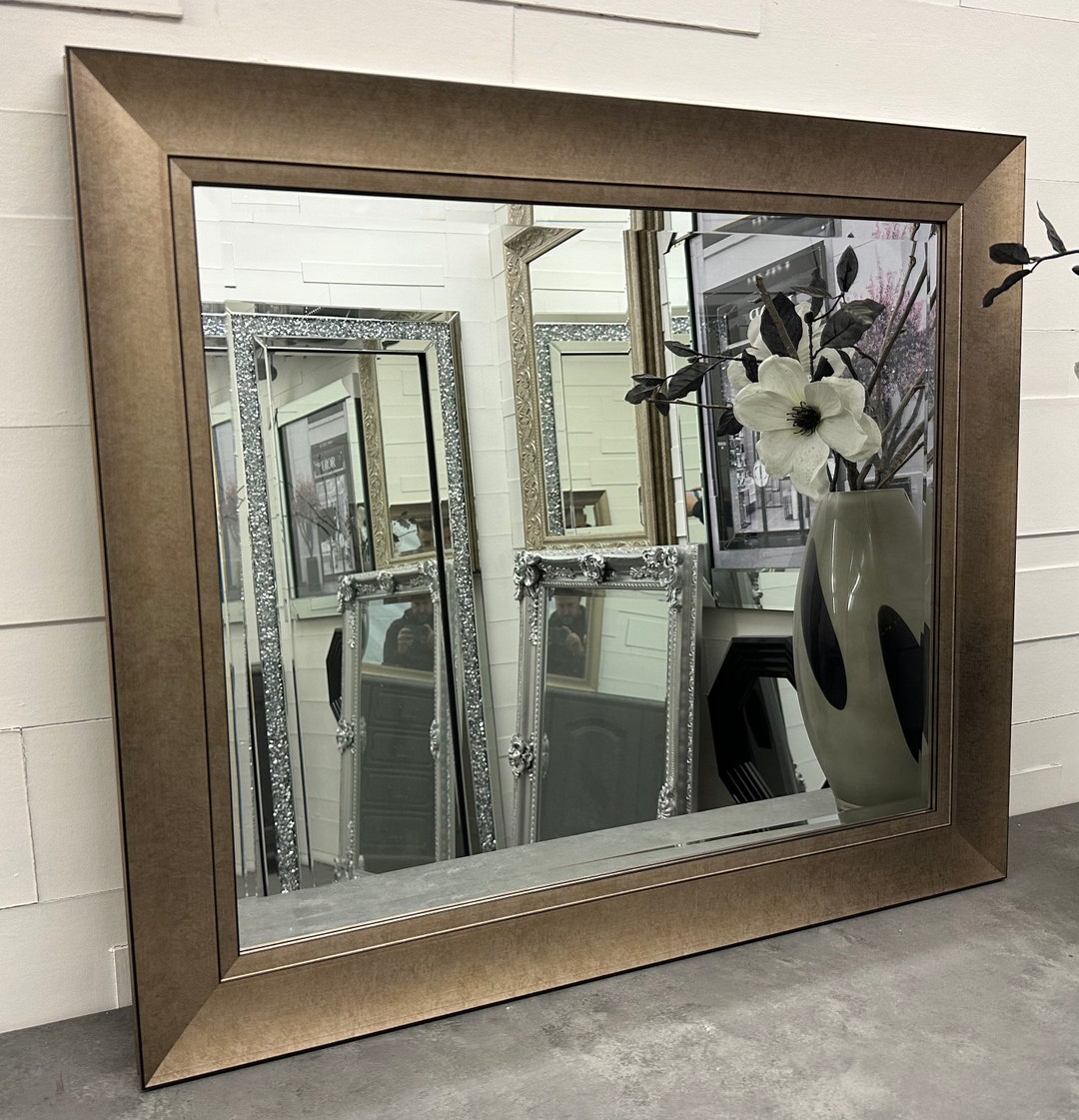 Large Bronze Framed Mirror Modern Contemporary Elegant Framed HAMILTON ...