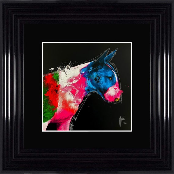 Patrice Murciano Wall Art bull Pop Framed Print With Border | Etsy