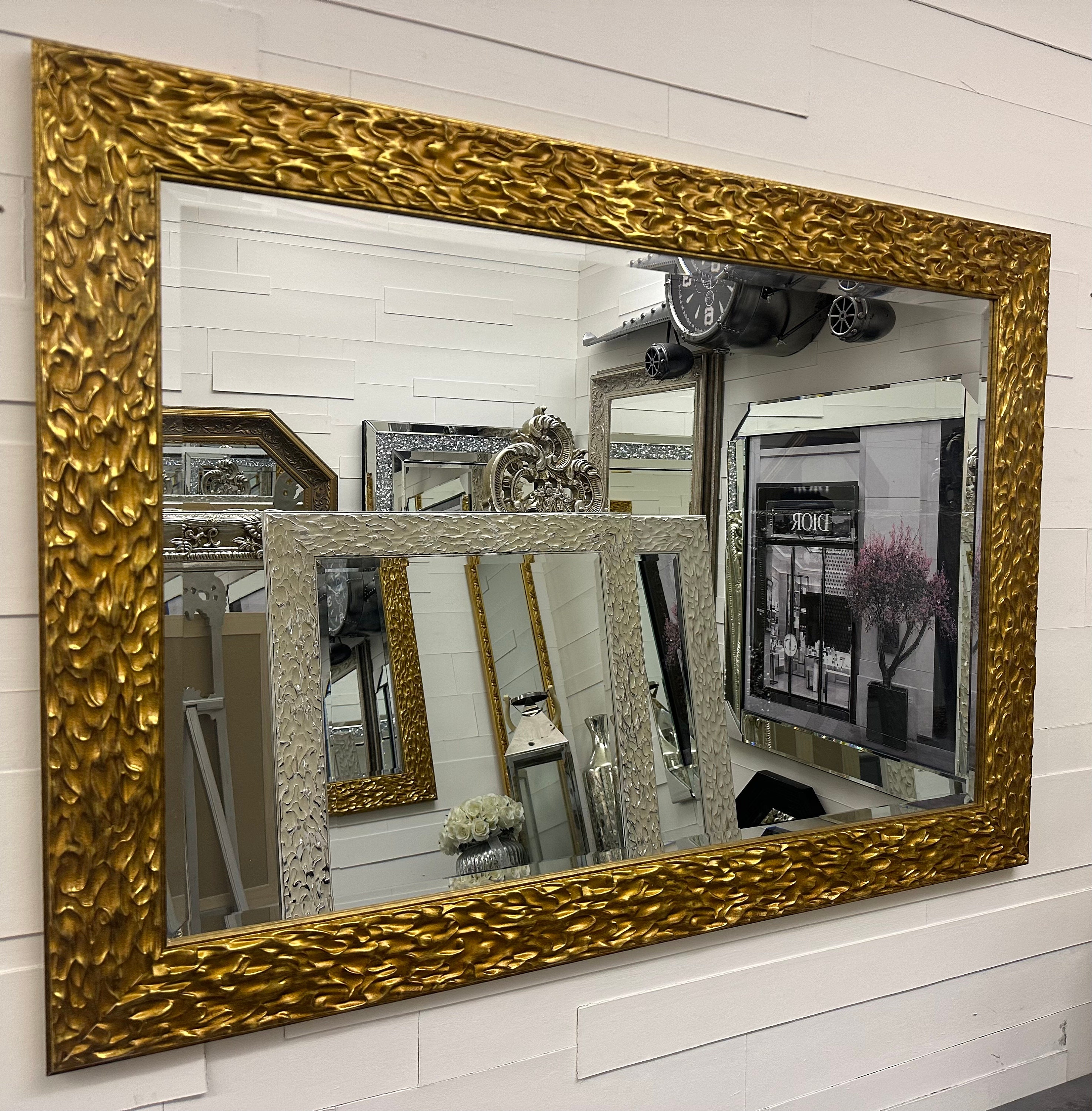 Gold frame wall mirror store