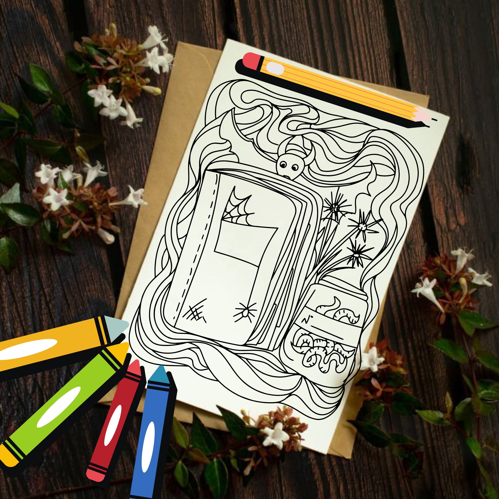 Halloween Coloring Pages, Printable Halloween Coloring Sheet Holiday ...