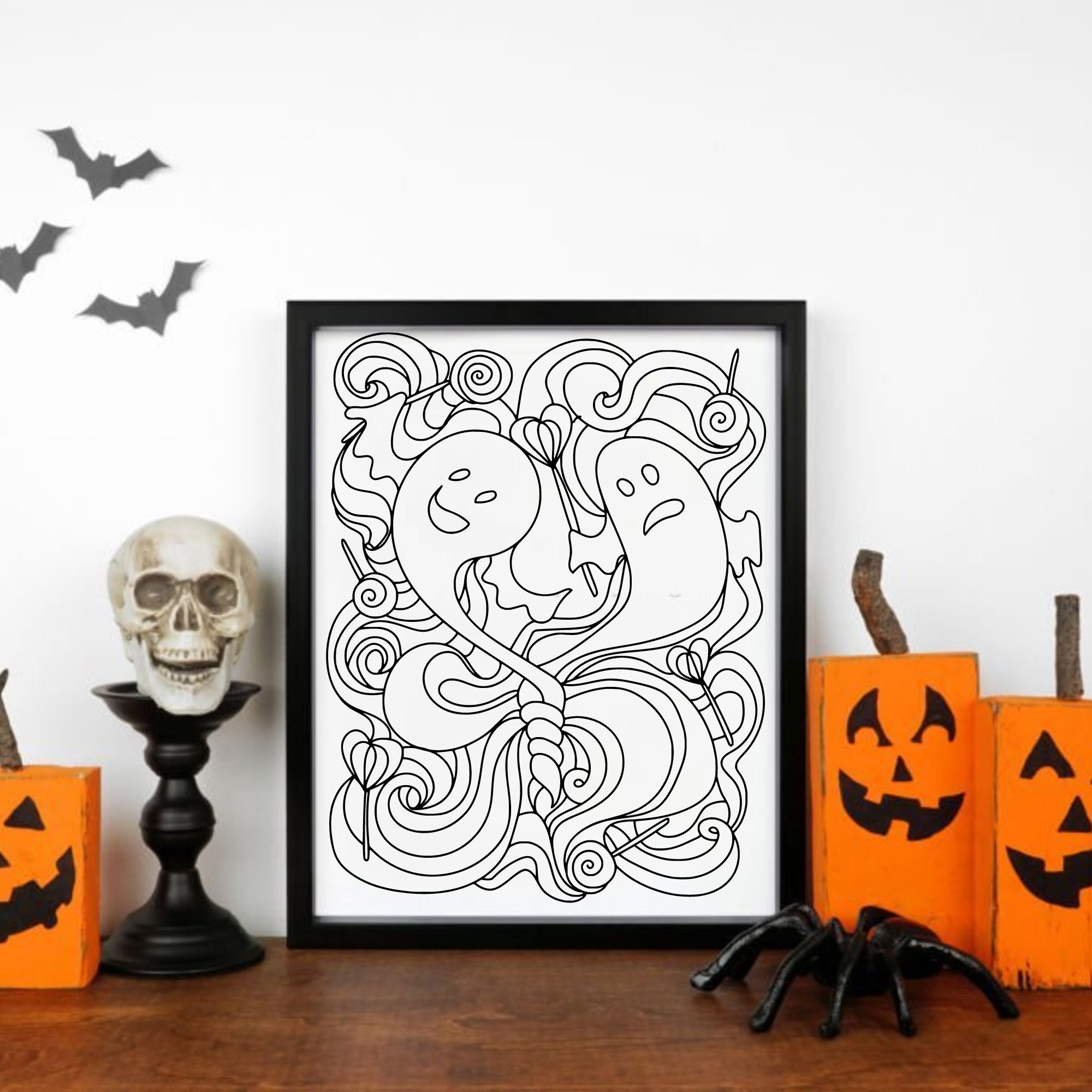 Halloween Coloring Pages, Printable Halloween Coloring Sheet Holiday ...