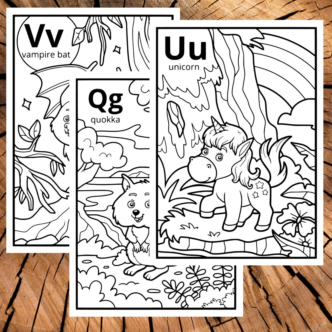 A-Z Animals Coloring Pages for Toddlers & Preschoolers - Printable ...