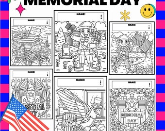 Memorial Day Coloring Page, Memorial Day Printables, Memorial Day ...