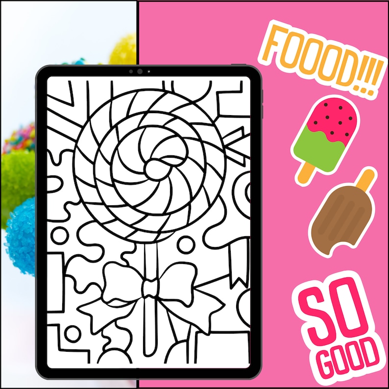 Sweet Food Coloring Pages :cute Cupcakes, Pancakes, Ice Cream, Donuts ...