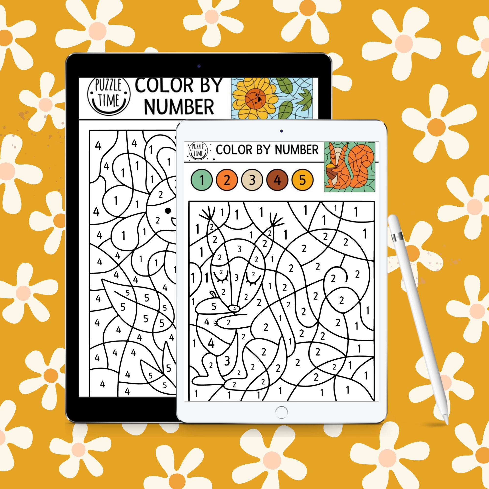 Spring Color by Number, Color by Number, Activity for Kids,coloring ...