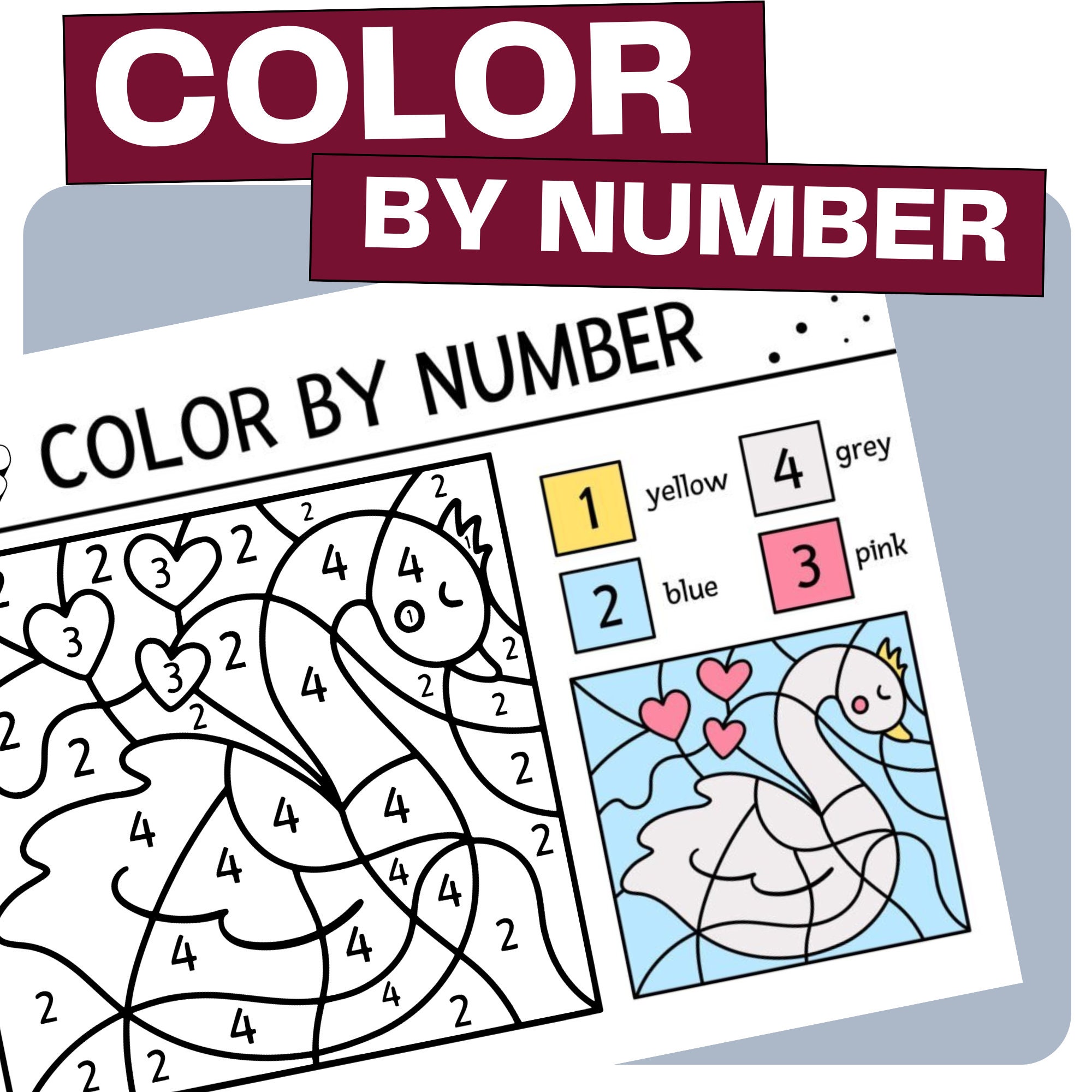 Color by Number|digital Download|coloring Pages Printable, Girls & Boys ...