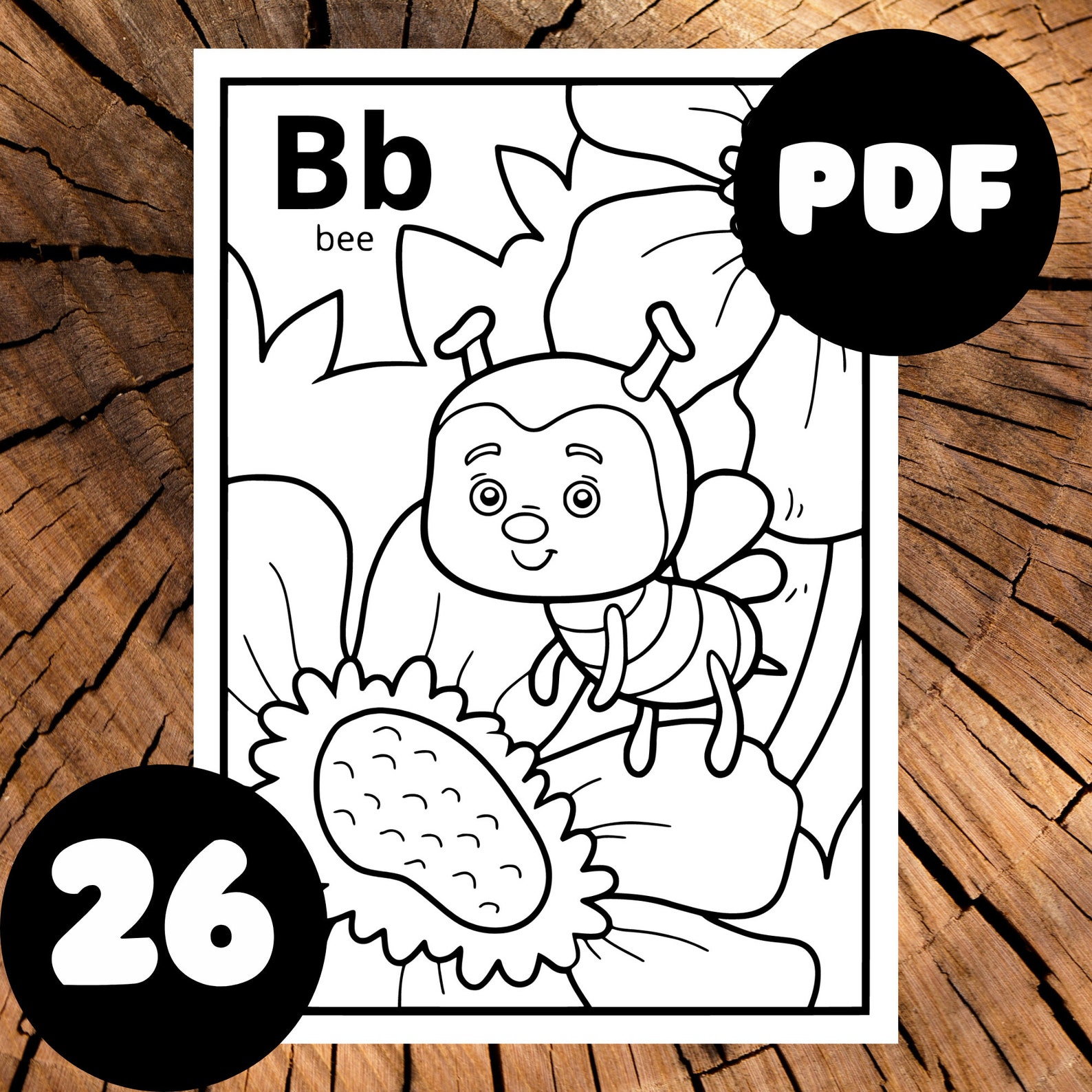 A-Z Animals Coloring Pages for Toddlers & Preschoolers - Printable ...