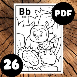 A-Z Animals Coloring Pages for Toddlers & Preschoolers - Printable ...