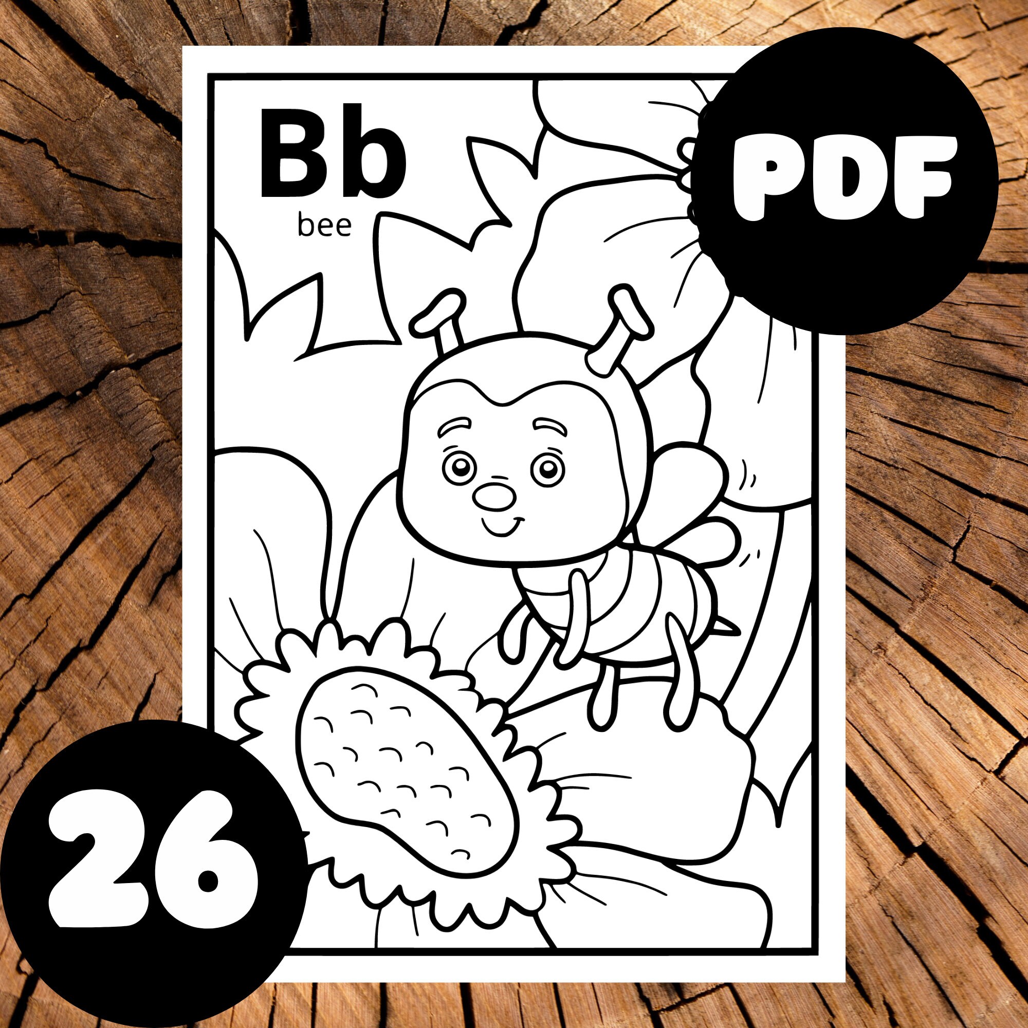 A-Z Animals Coloring Pages for Toddlers & Preschoolers - Printable ...