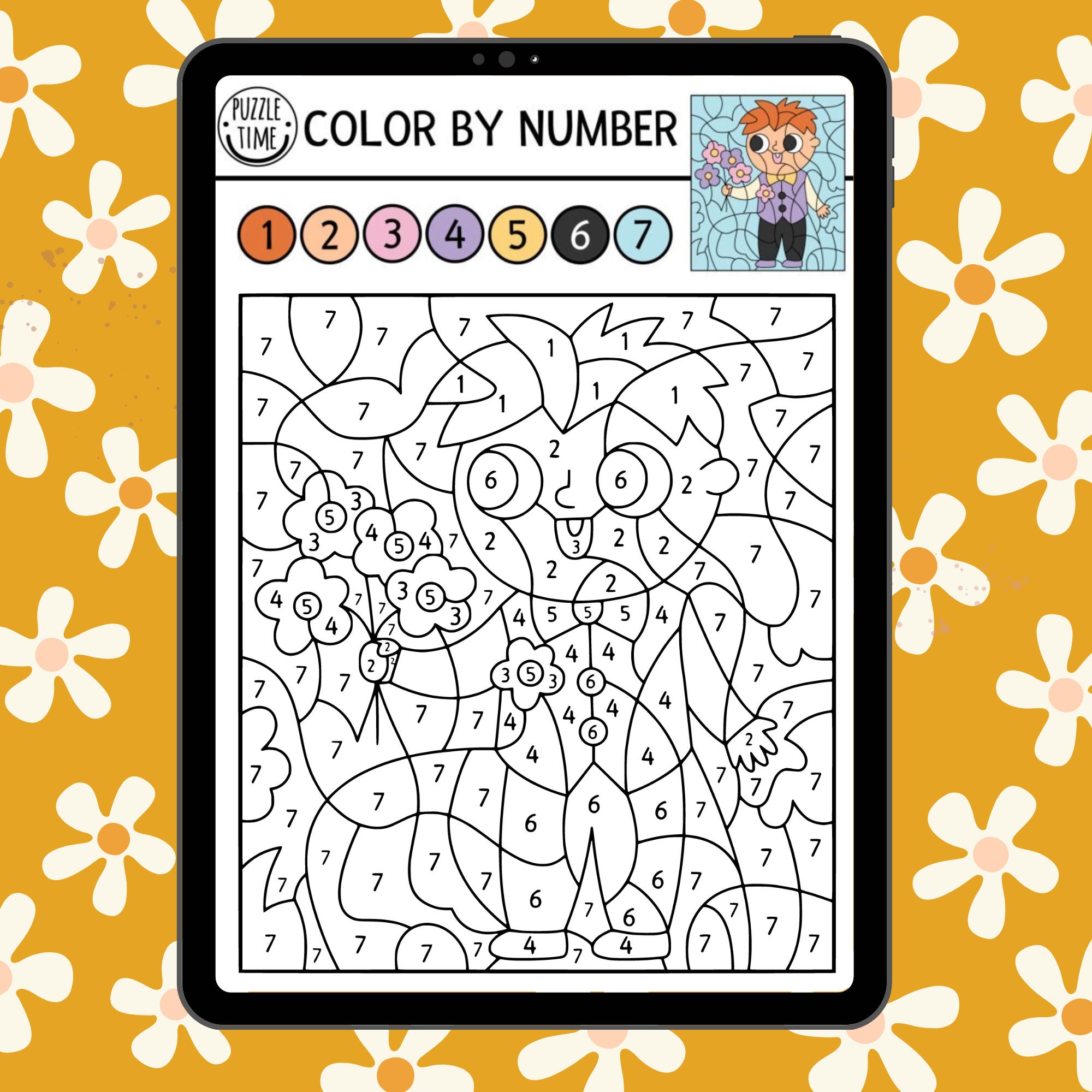 Spring Color by Number, Color by Number, Activity for Kids,coloring ...