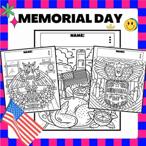 Memorial Day Coloring Page, Memorial Day Printables, Memorial Day ...